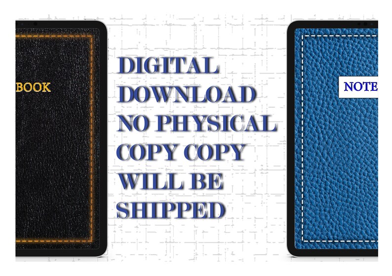 Digital Leather Notebook Cover| Goodnotes Covers| 6 Digital Leather ...