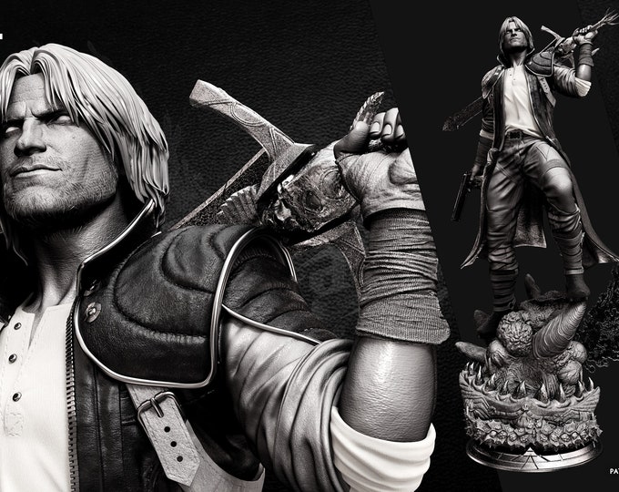 Dante, Devil May Cry Statue. Approx 170mm With Base Included - Etsy