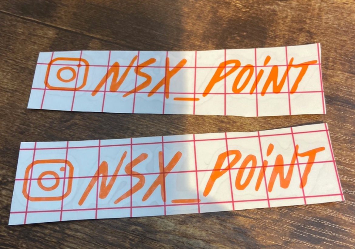 Custom Instagram Handle Vinyl Decal - Personalized IG Username Sticker ...