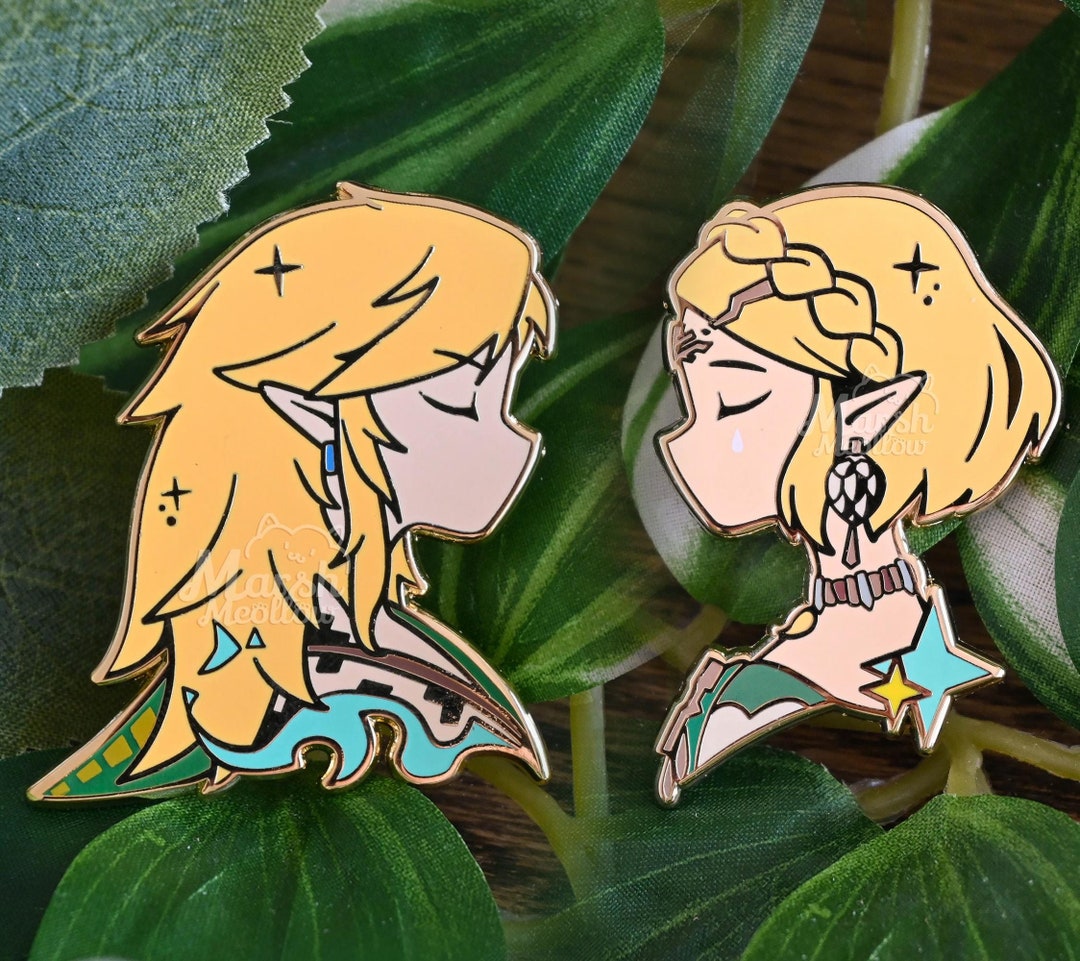 TOTK Link & Zelda Hard Enamel Pin - Loz Pins - Pin Collection - Etsy
