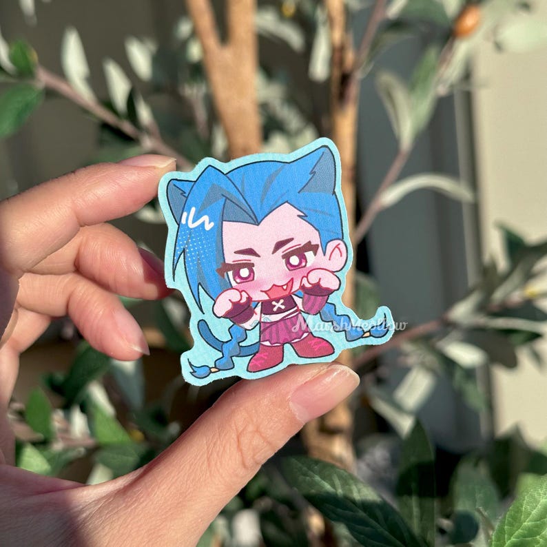 Arcane Kitty Matte Sticker - Jinx Vi Viktor Jayce Die Cut Waterproof ...