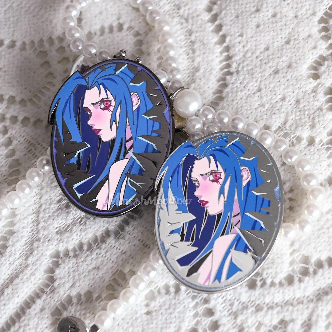 Broken Heart Jinx Hard Enamel Pin - Video Game Pins - Silver Black ...