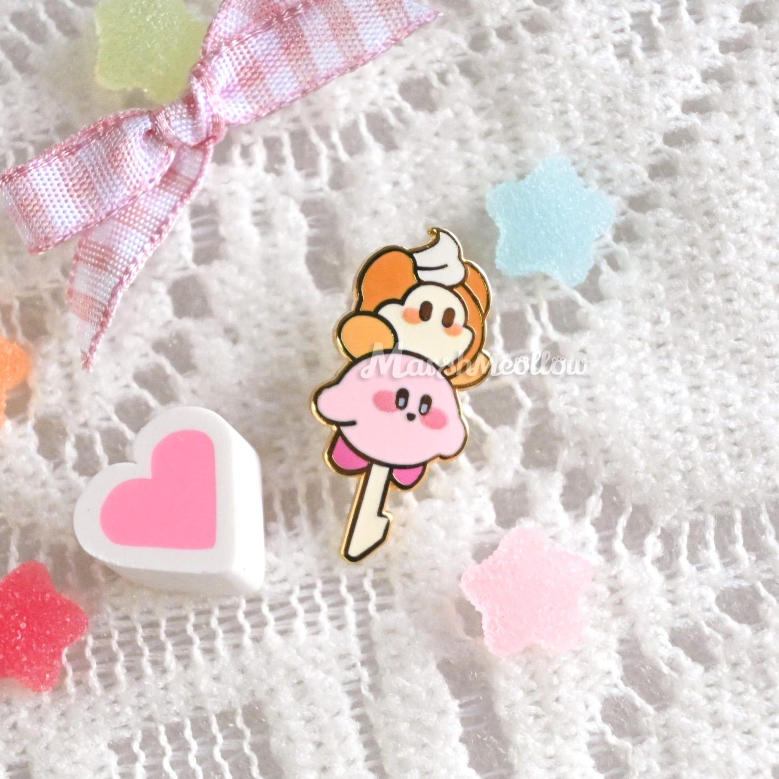 Sweet Kirby Enamel Pins - Hard Enamel Pin - Cute Game Pins - Etsy