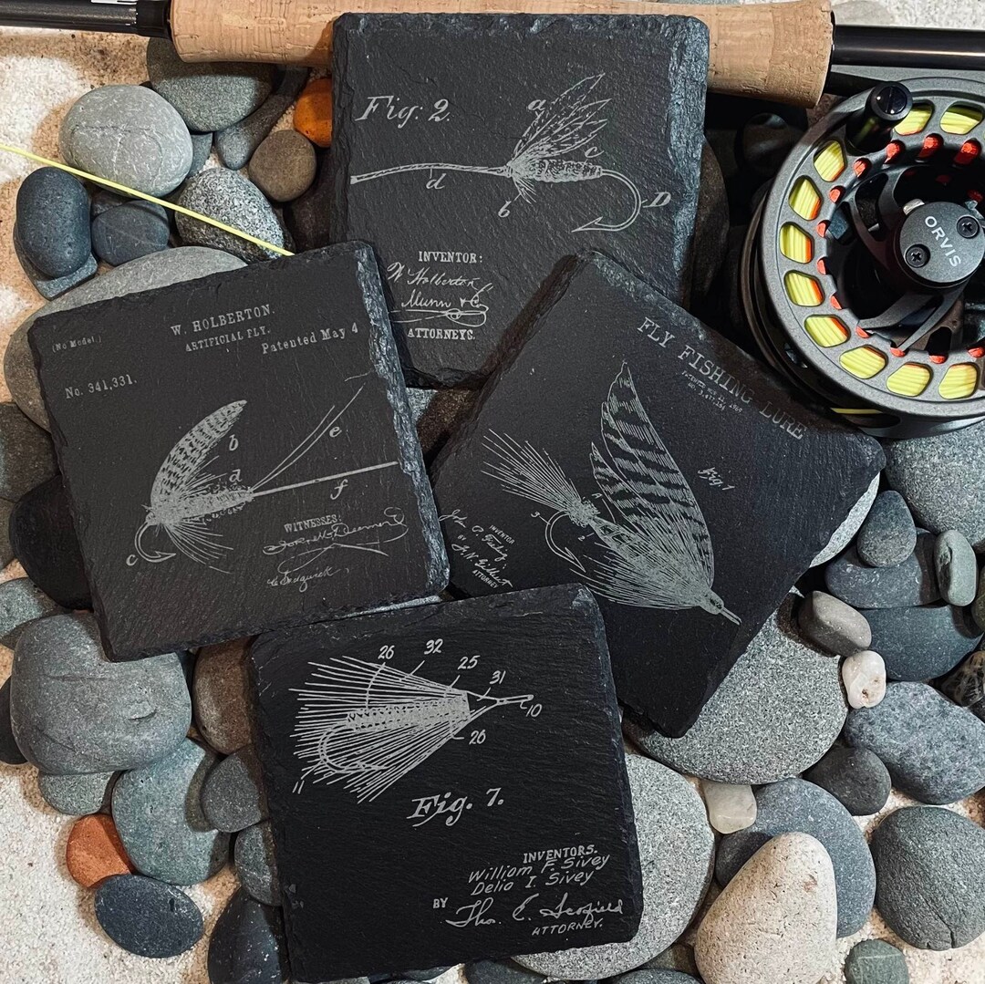 Fly Fishing Coasters, in Stock for Fast Shipping, Fly Fishing Gift ...