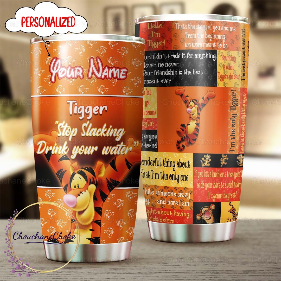 Tigger Tumbler, Winnie the Pooh Tumbler, Custom Tumbler, Personalized ...