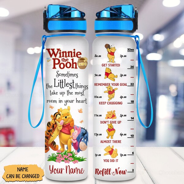 Plastic Winnie the Pooh Water Bottle - Etsy Canada