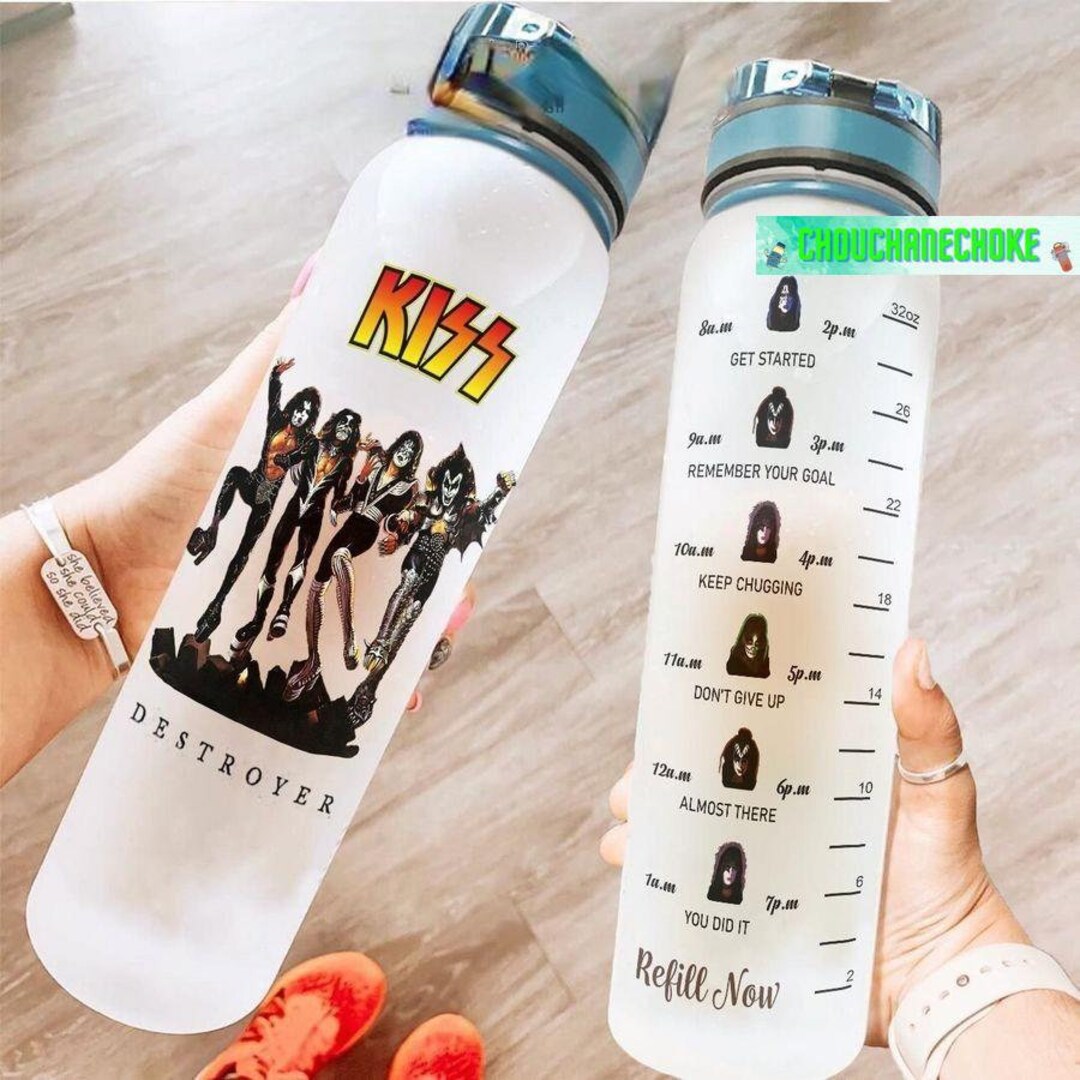 Kiss Water Track Bottle, Kiss Water Bottle, Music Water Bottle, Kiss ...