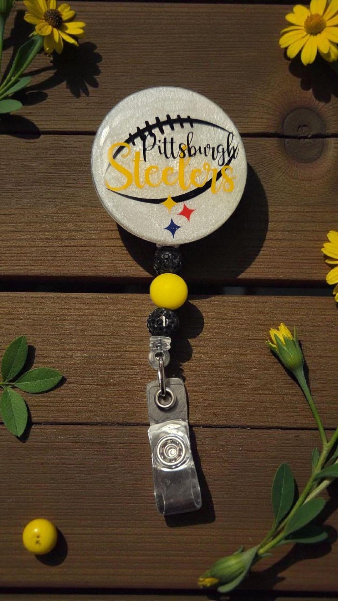 Pittsburgh Steelers Badge Reel - Etsy