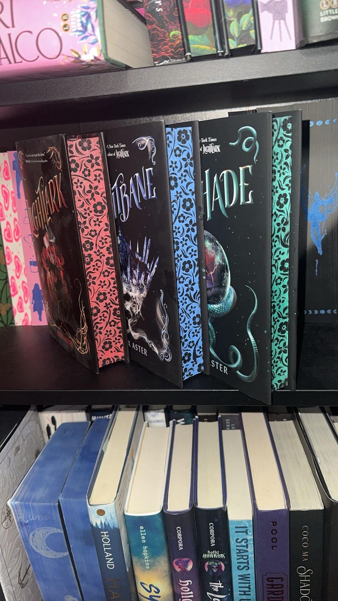 Lightlark, Nightbane, and Skyshade by Alex Aster Custom Metallic Edges ...