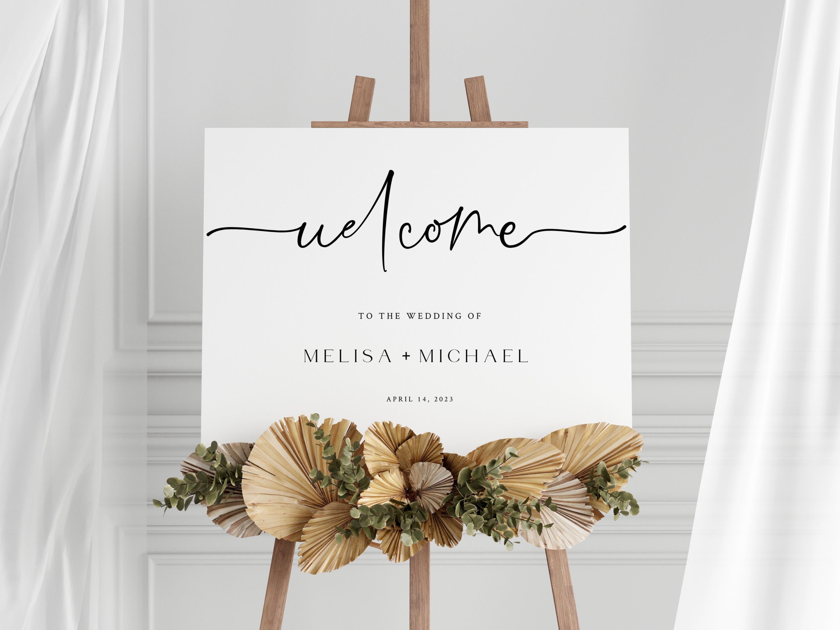 Welcome Sign Template, Wedding Sign Template, Wedding Decor, Minimalist ...