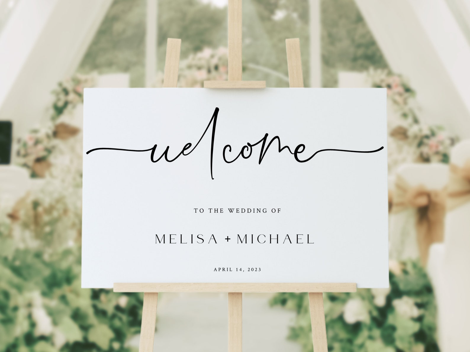 Welcome Sign Template, Wedding Sign Template, Wedding Decor, Minimalist ...