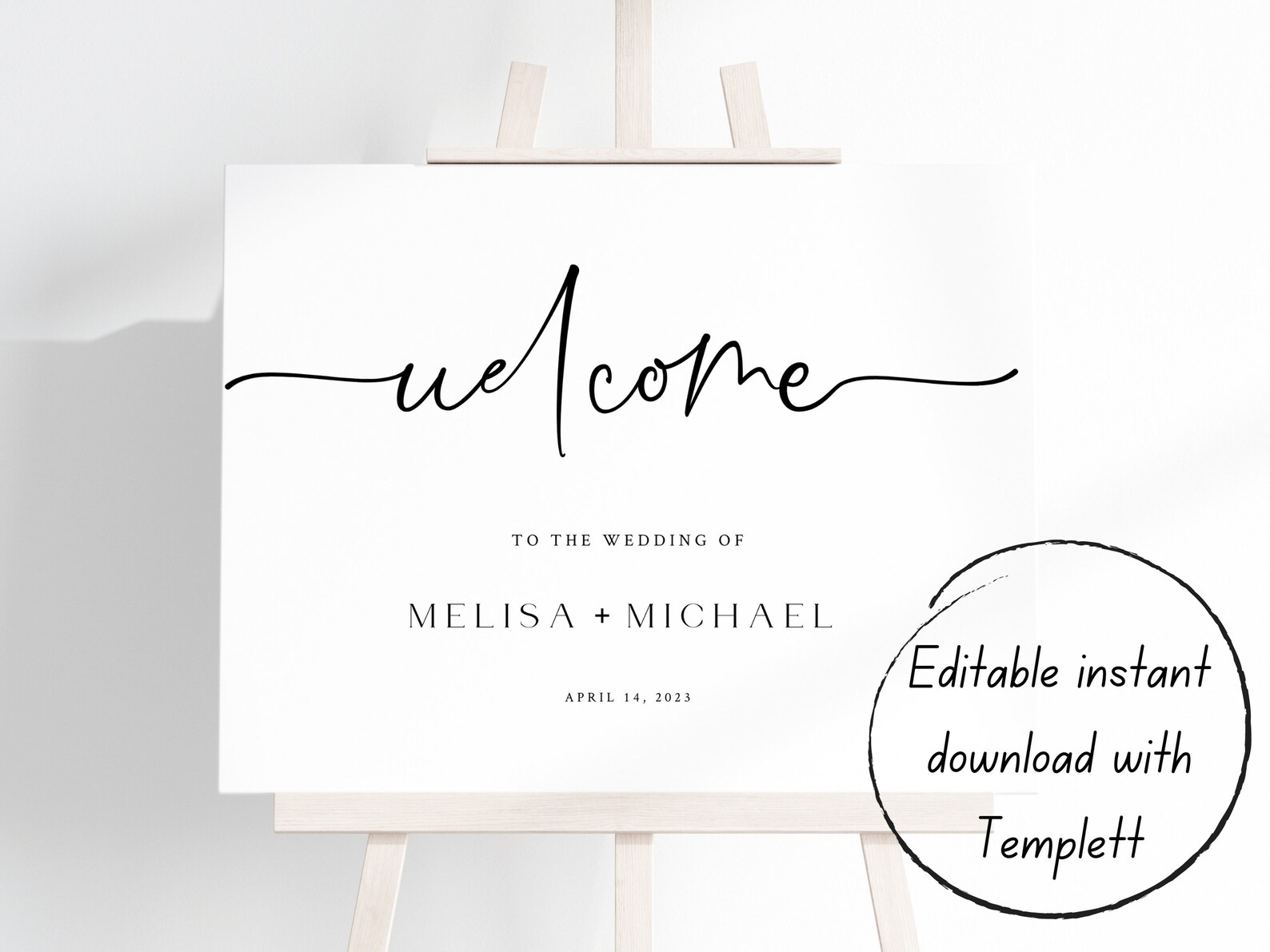 Welcome Sign Template, Wedding Sign Template, Wedding Decor, Minimalist ...