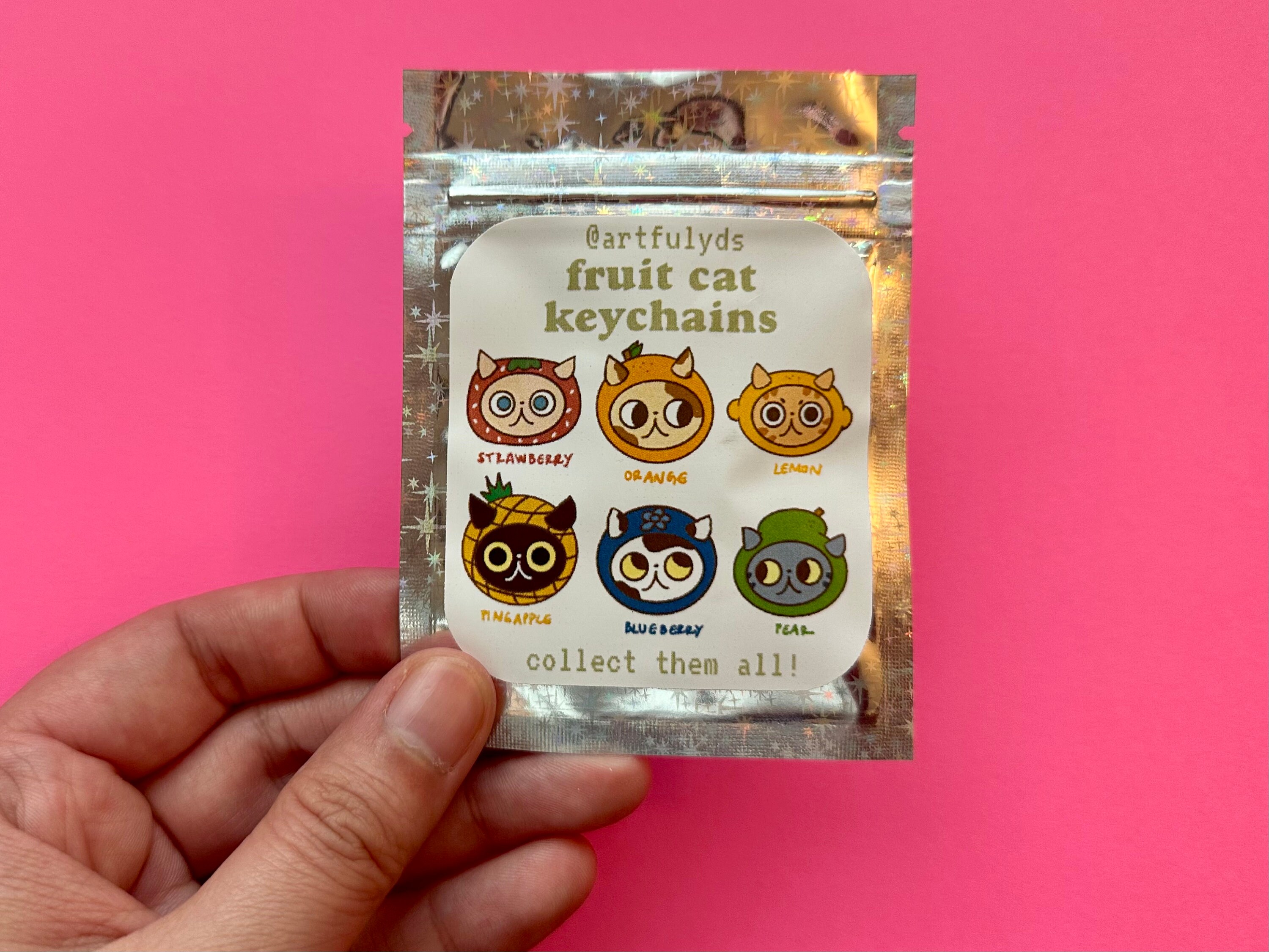 Cat Fruit Hat Gacha Acrylic Keychains - Etsy