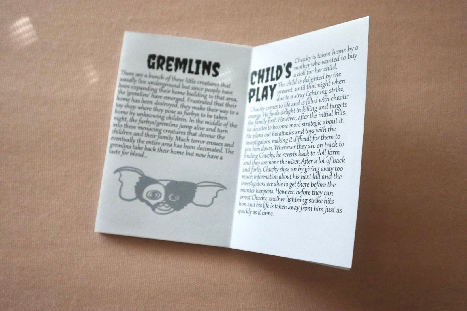 Horror Movies Zine - Etsy