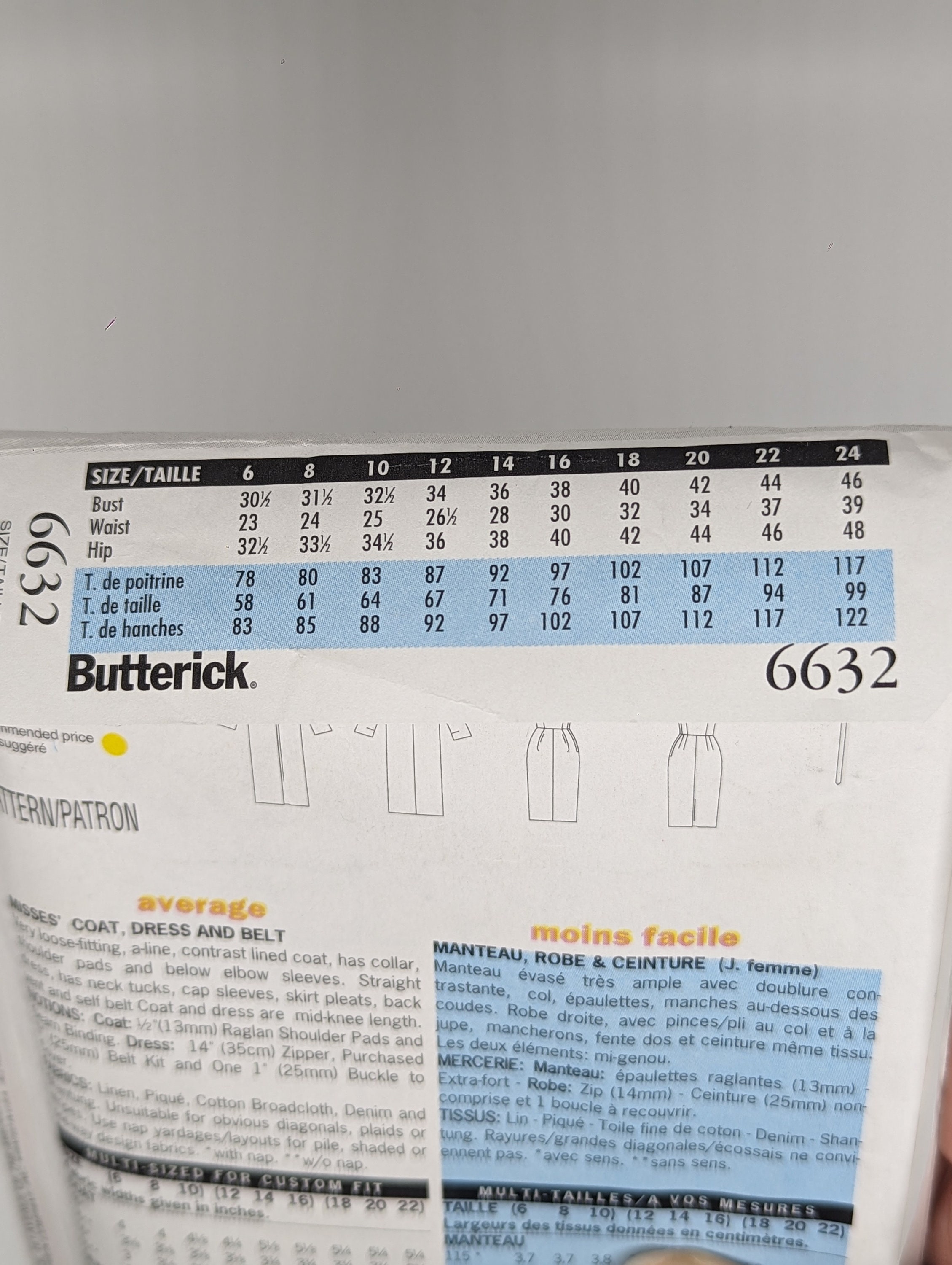 Vintage Butterick Retro Series Dress Pattern 6632 Plus Size 18-20-22 - Etsy