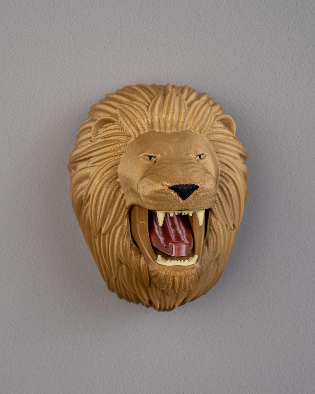 Fierce Lion Wall-mounted Coat Rack – Unique Lion Head Hook for Home ...