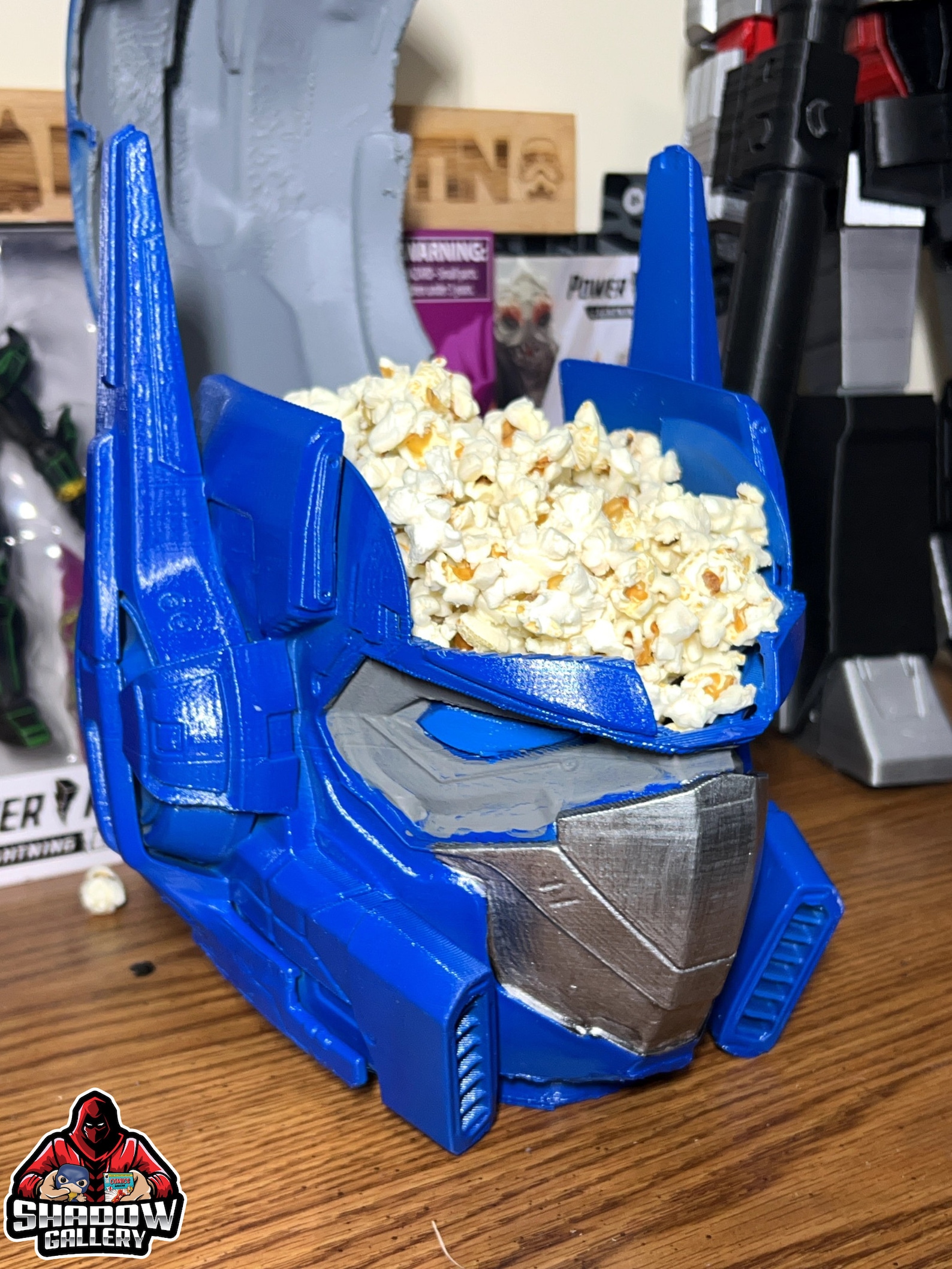 Popcorn Serving Bucket With Optimus Prime Design - Transformers Theme ...
