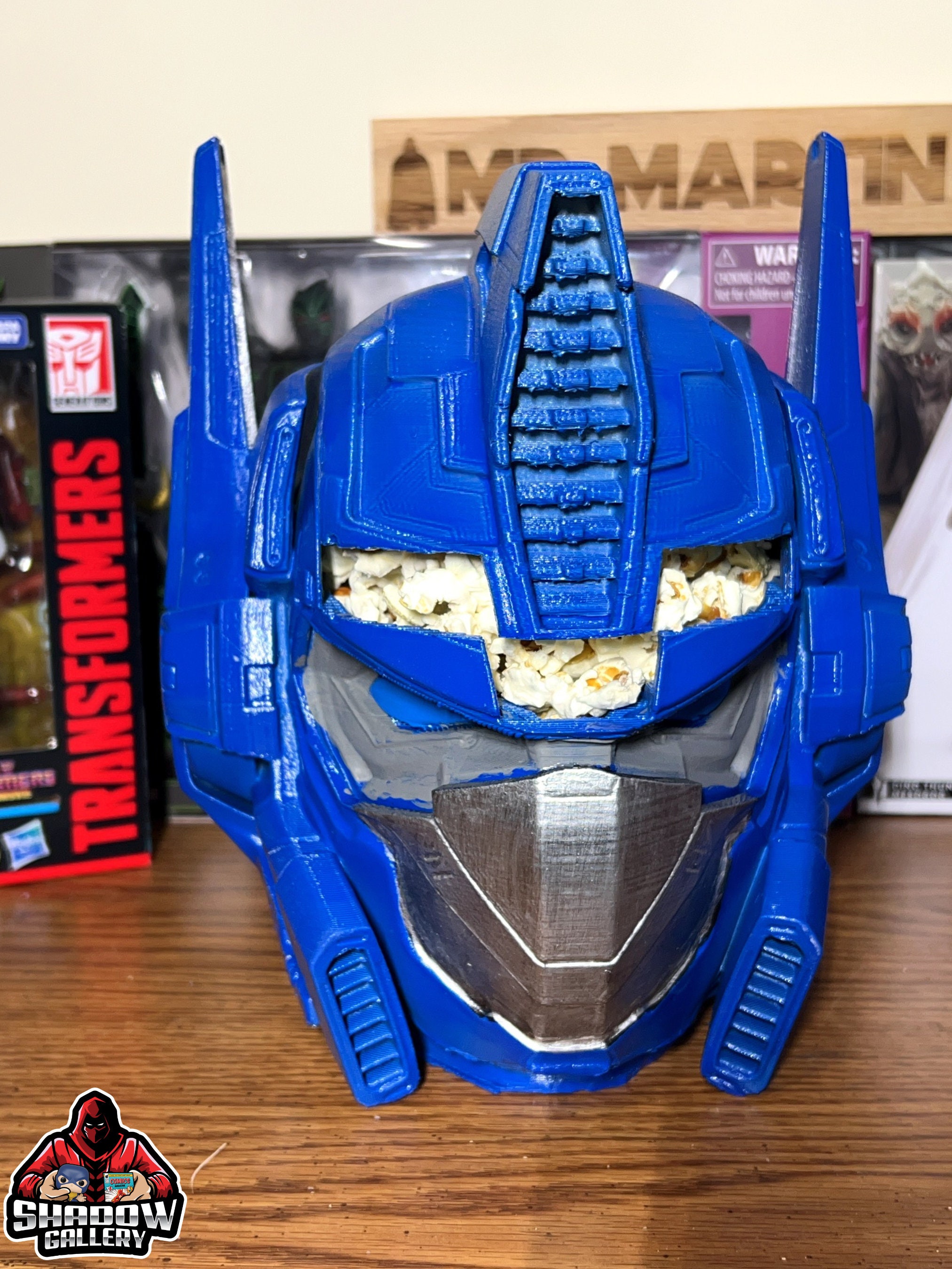 Popcorn Serving Bucket With Optimus Prime Design - Transformers Theme ...