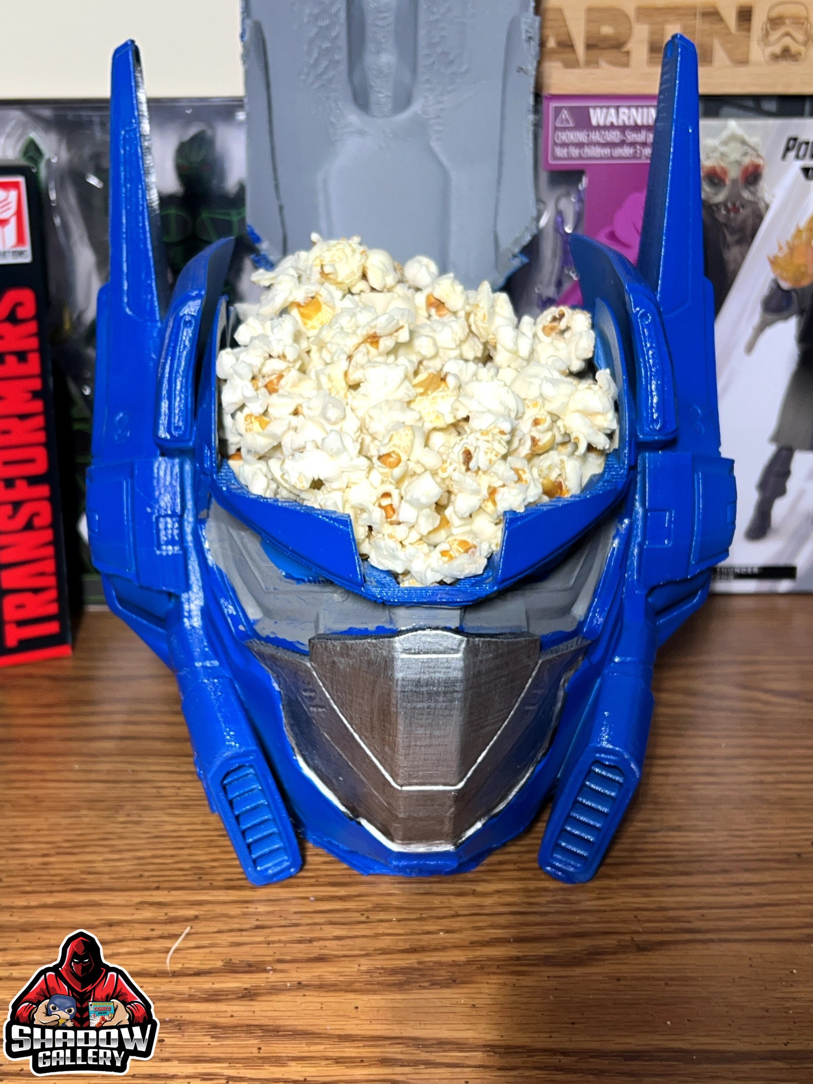 Popcorn Serving Bucket With Optimus Prime Design - Transformers Theme ...