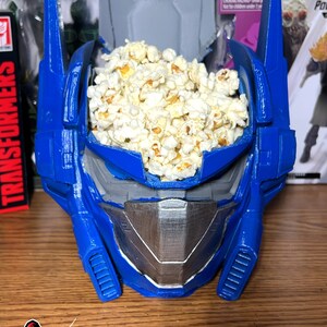 Popcorn Serving Bucket With Optimus Prime Design - Transformers Theme ...