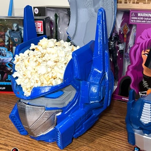 Popcorn Serving Bucket With Optimus Prime Design - Transformers Theme ...
