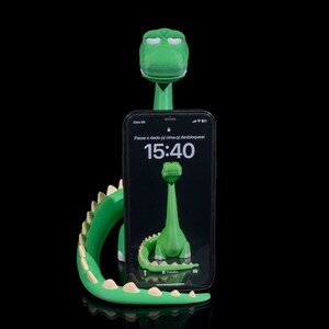 Green Dinosaur Phone Stand – Resin Desk Decor, Smartphone Holder - Etsy