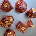 Red Dragon Scale Dice Set: Sharp Edge Polyhedral, D&D TTRPG - Etsy