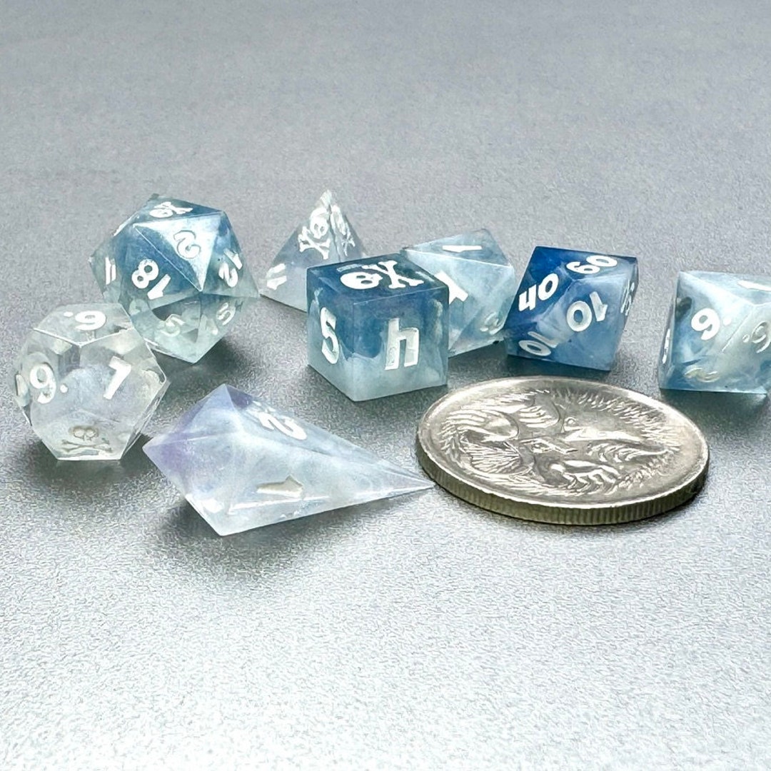 Arctic Waters - MINI Petri Resin Dice Set - Etsy