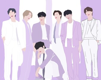 Bts Faceless Art - Etsy Canada