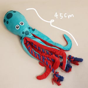 Handmade Octopus Dog Rope Toy: Squeaky Plush Chew Toy - Etsy