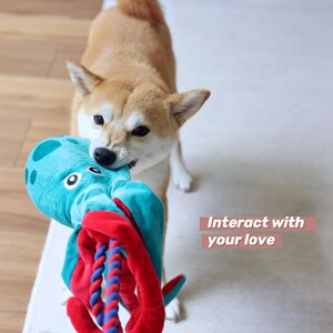 Handmade Octopus Dog Rope Toy: Squeaky Plush Chew Toy - Etsy