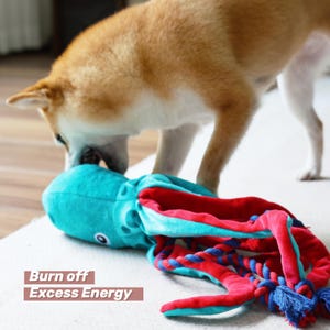 Handmade Octopus Dog Rope Toy: Squeaky Plush Chew Toy - Etsy