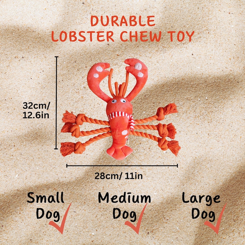 Christmas Lobster Dog Rope Toy: Squeaky Puppy Chew Toy - Etsy