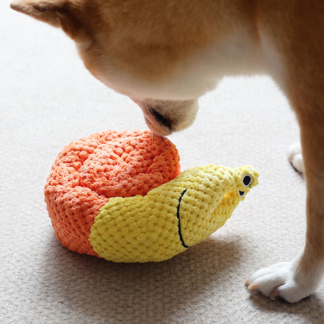 Snail Dog Puzzle Toy: Squeaky Chew & Treat Dispenser - Etsy