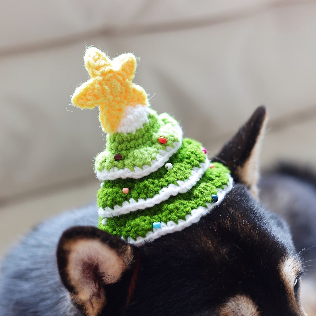 Crochet Christmas Tree Pet Hat: Handmade Holiday Costume - Etsy