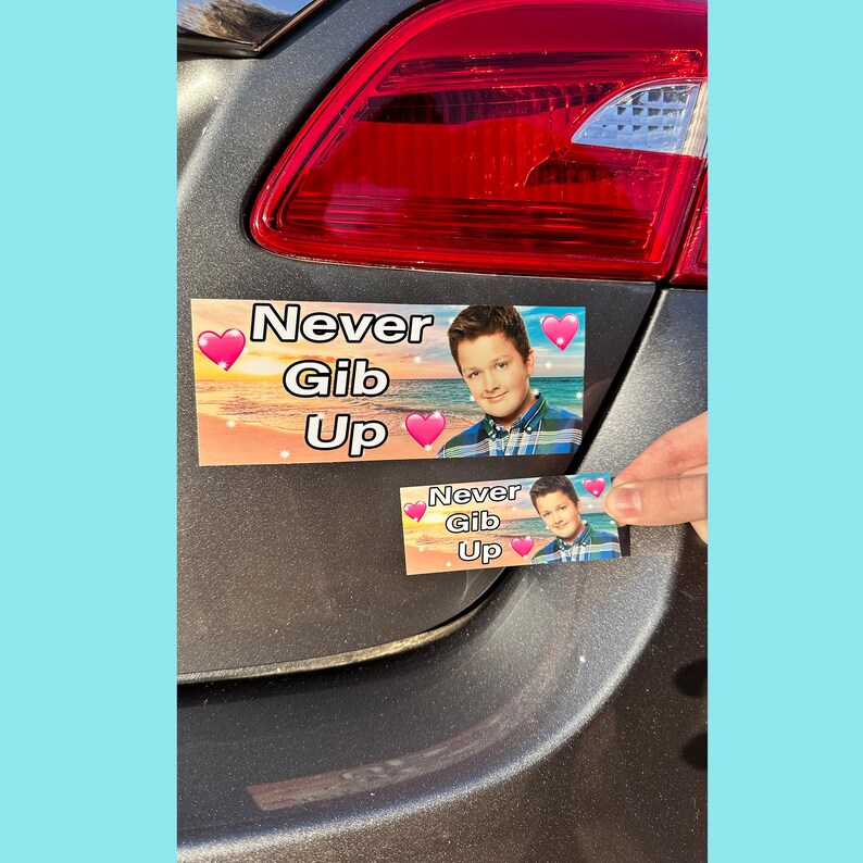 Never Gib up Funny Meme Gen Z Sticker Bumper Sticker and - Etsy Canada