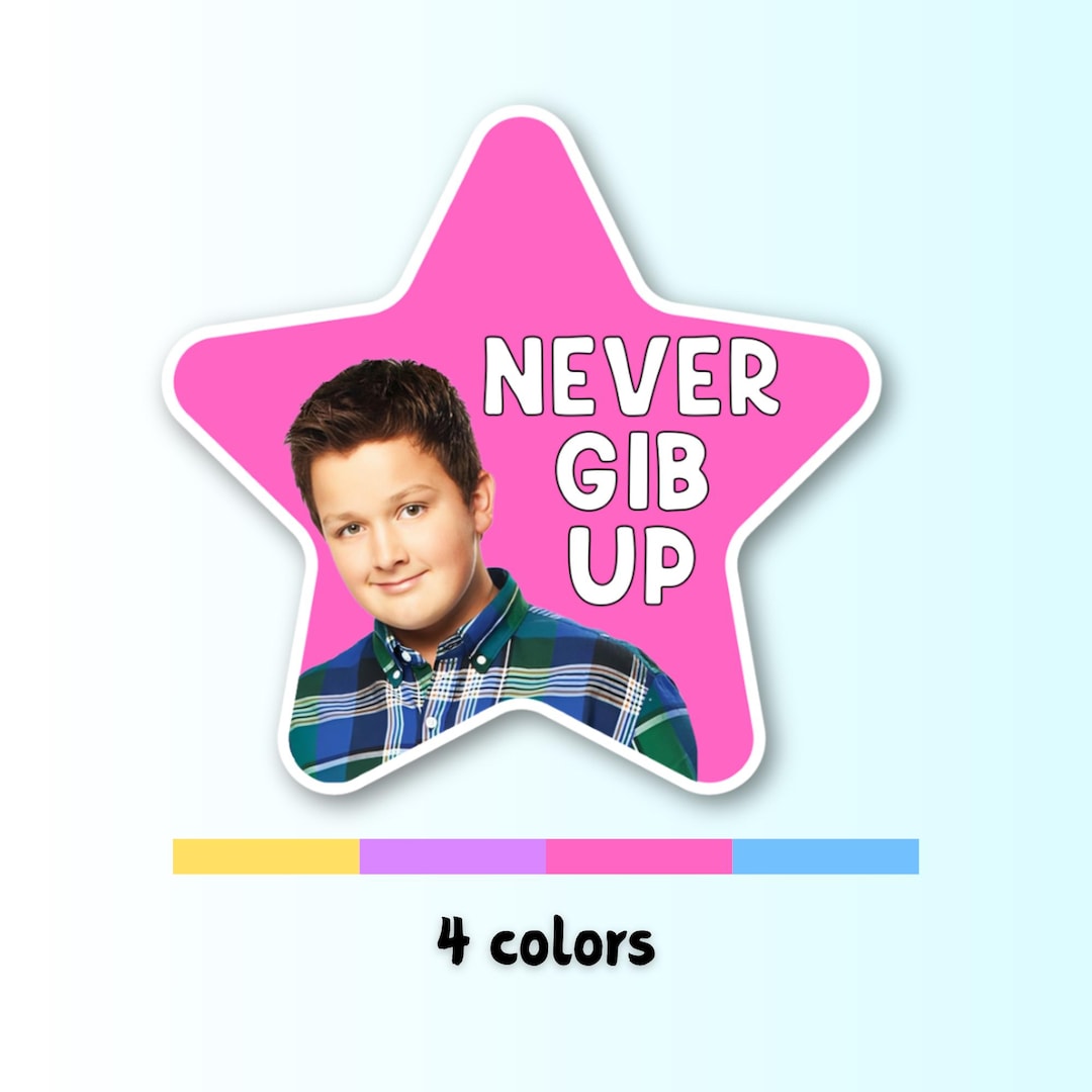 Never Gib up | Funny Cute Meme Star Gen Z Sticker or Magnet - Etsy