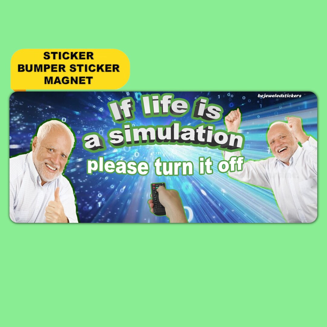 If Life is A Simulation Please Turn It off Funny Meme Gen Z - Etsy