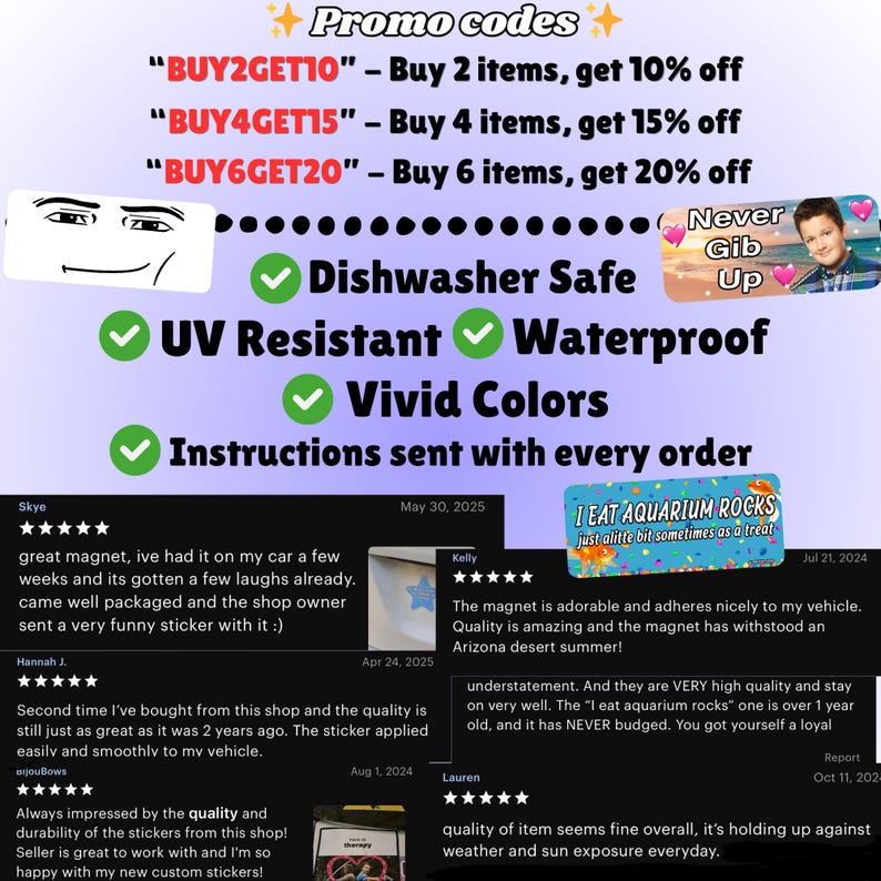 I Eated the Gas | Funny Cat Meme Sticker, Waterproof Vinyl Bumper ...