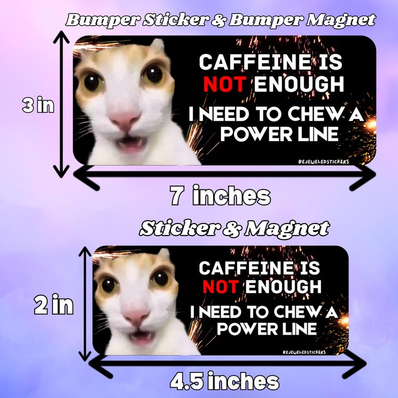 Caffeine is Not Enough I Need to Chew a Power Line | Funny Cat Meme Gen ...