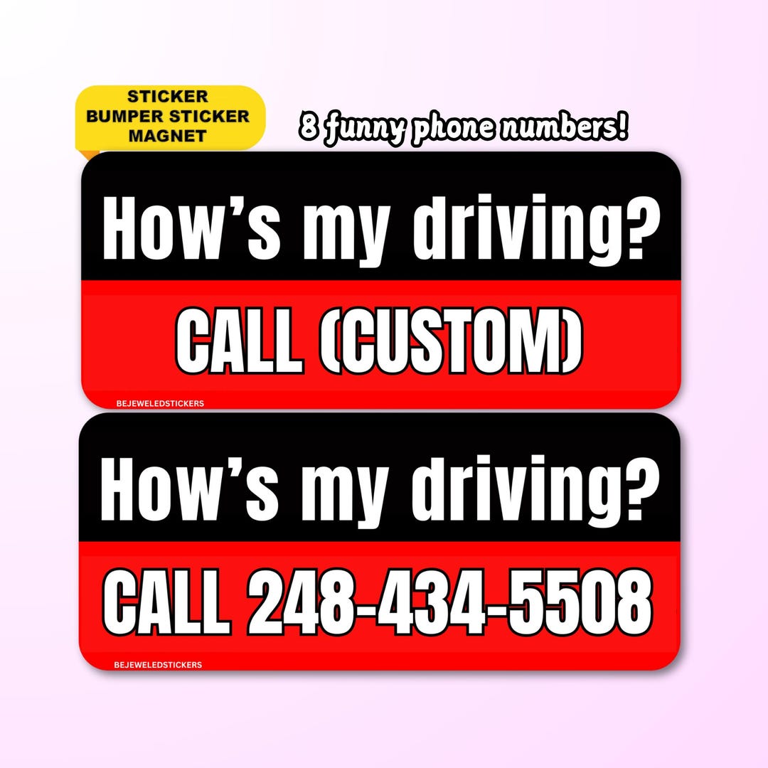 How's My Driving/crying? | Funny Meme Gen Z Sticker, Bumper Sticker ...