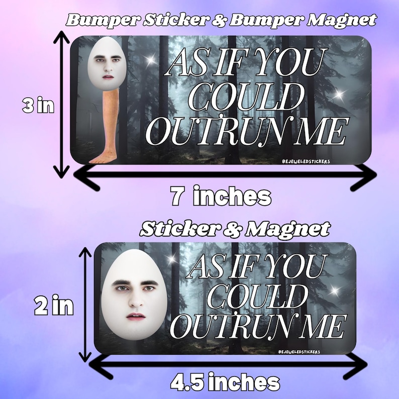 As If You Could Outrun Me | Funny Twilight Meme Sticker, Edward Cullen ...