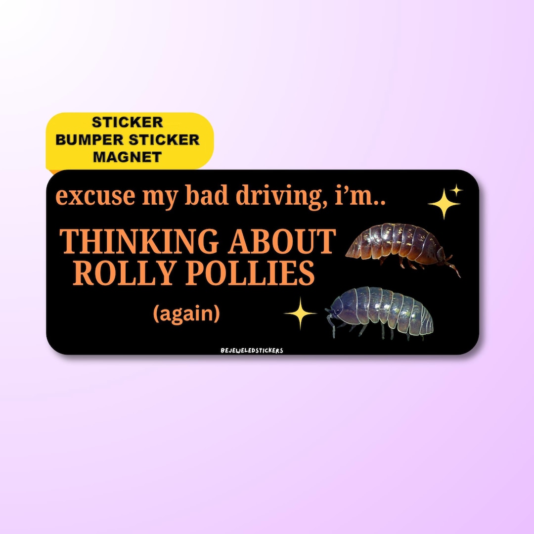 Excuse My Bad Driving, I'm Thinking About Rolly Pollies | Aesthetic ...