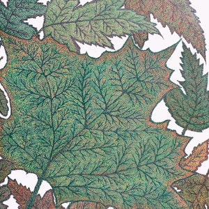 Art Leaf Pointillism - Etsy