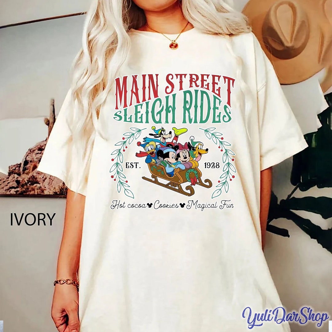Vintage Mickey Minnie Main Street Sleigh Rides Shirts Disney - Etsy