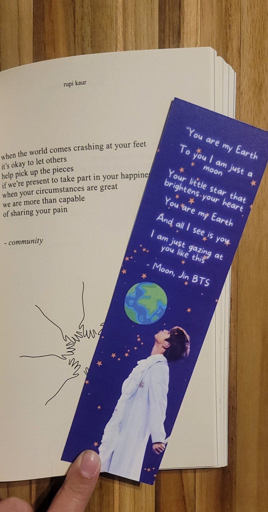 BTS Jin Bookmark - Etsy