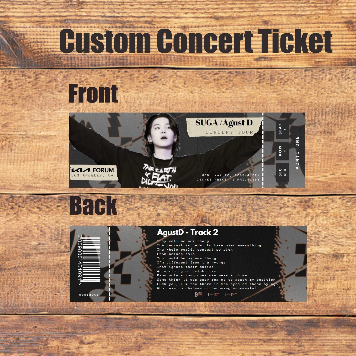 Digital Concert Ticket - Etsy
