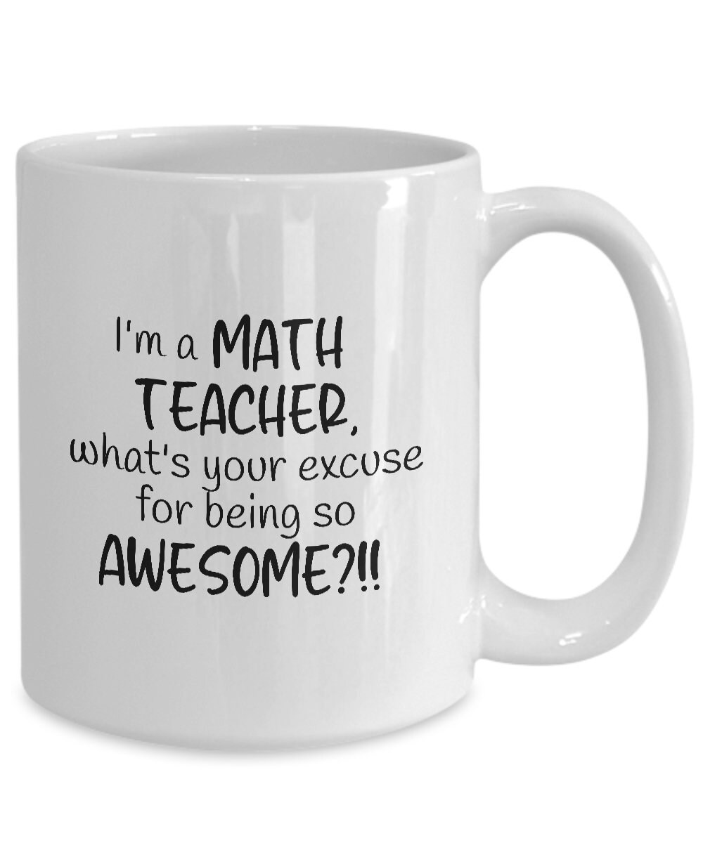 Math Teacher Mug, Math Teacher Gift, Math Teacher Coffee Cup, Geometry ...