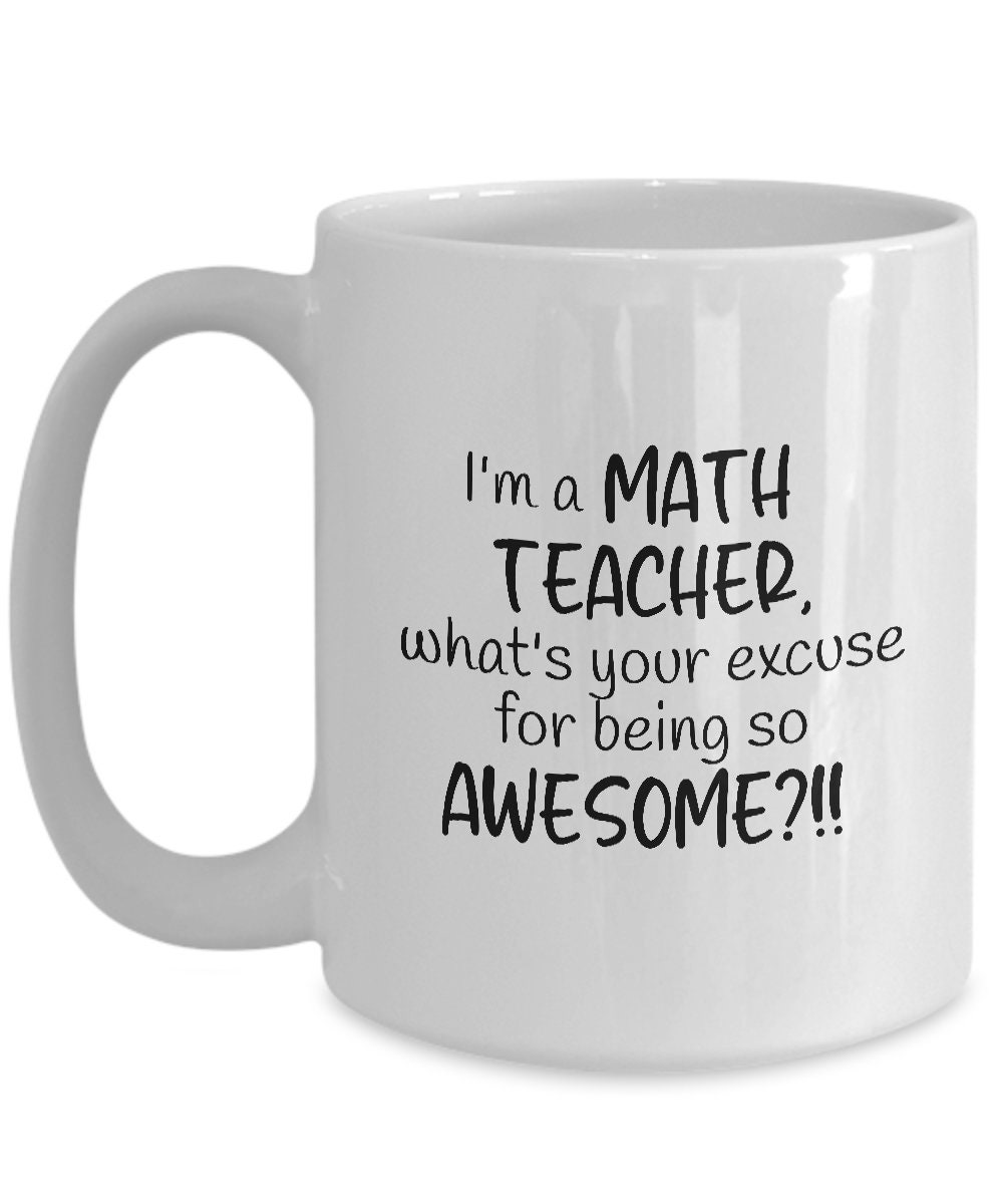 Math Teacher Mug, Math Teacher Gift, Math Teacher Coffee Cup, Geometry ...