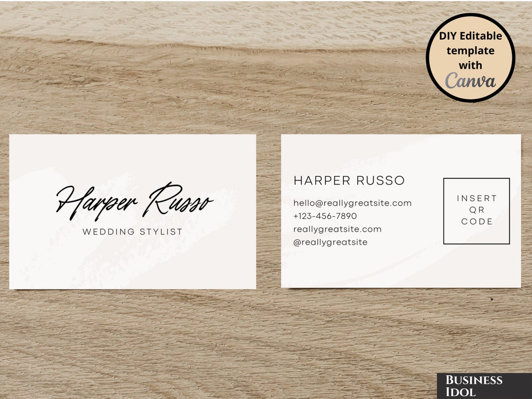 DIY Custom-izable Editable Business Card,printable Business Card ...